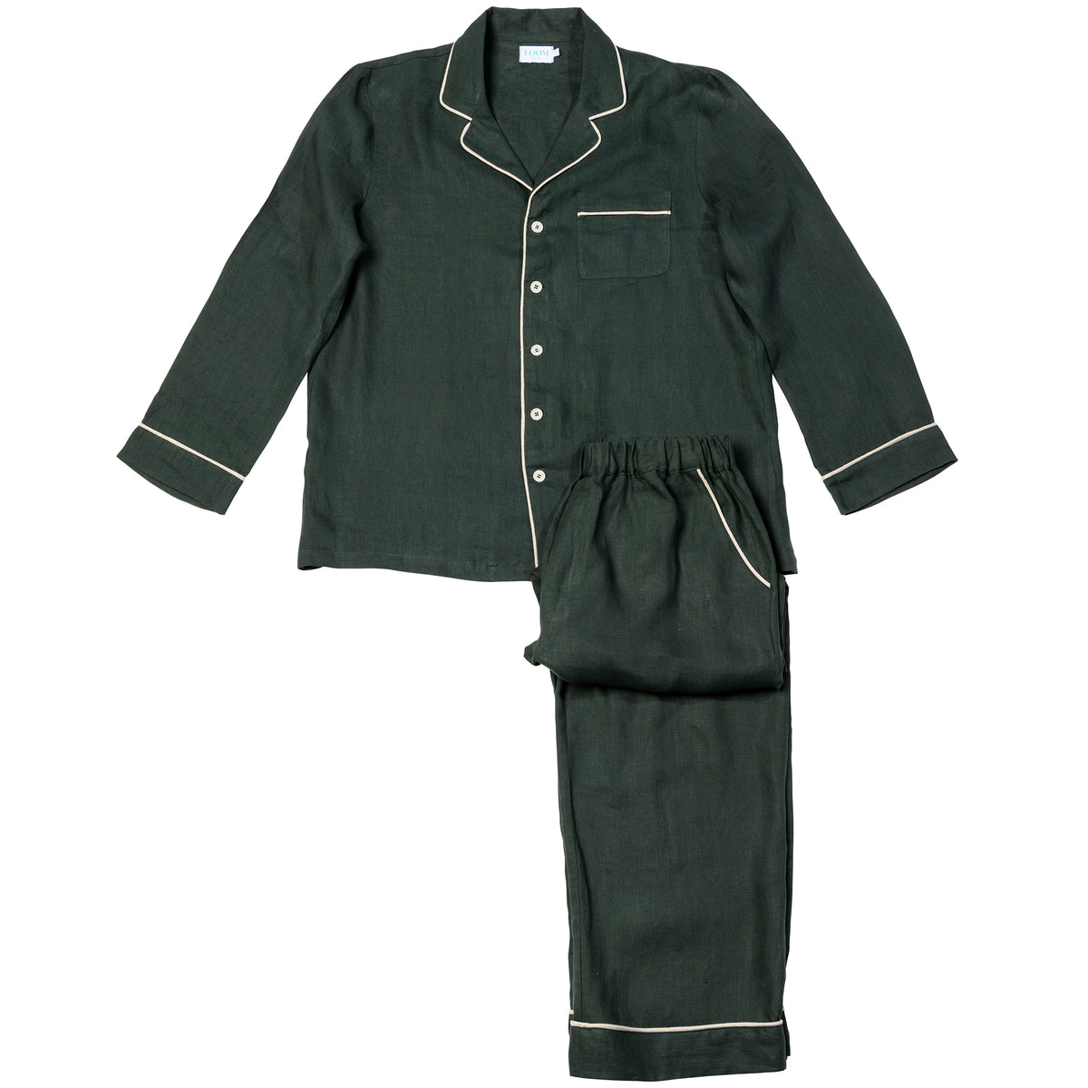 Men's Green Linen Pyjama Set – Loom Irish Linen