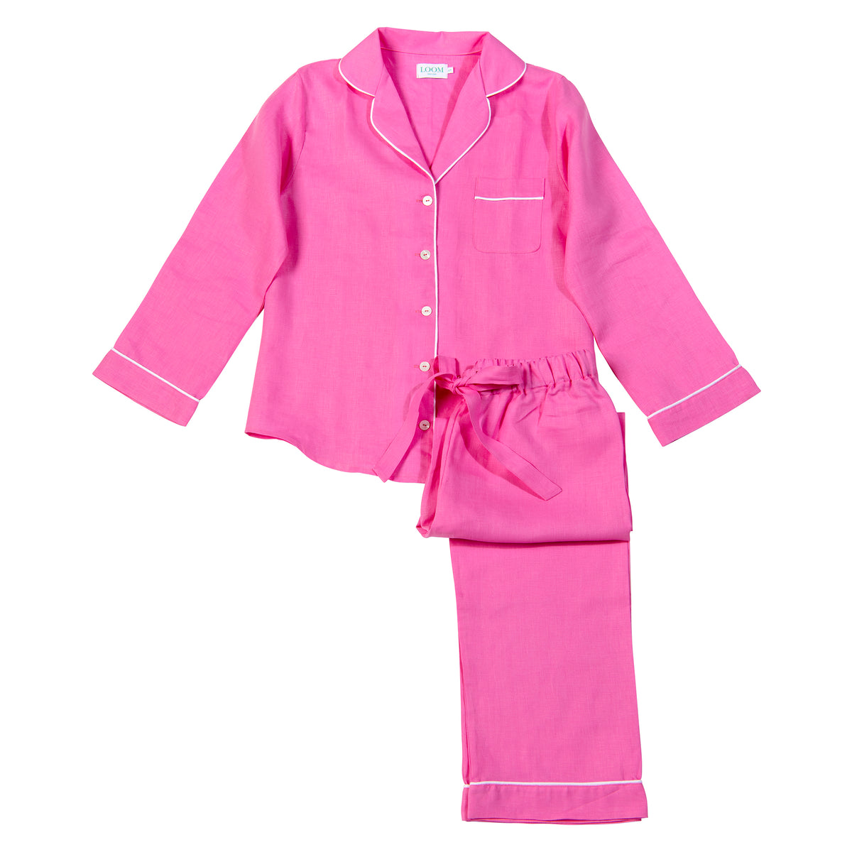 Fuchsia Pink Linen Pyjama Set – Loom Irish Linen